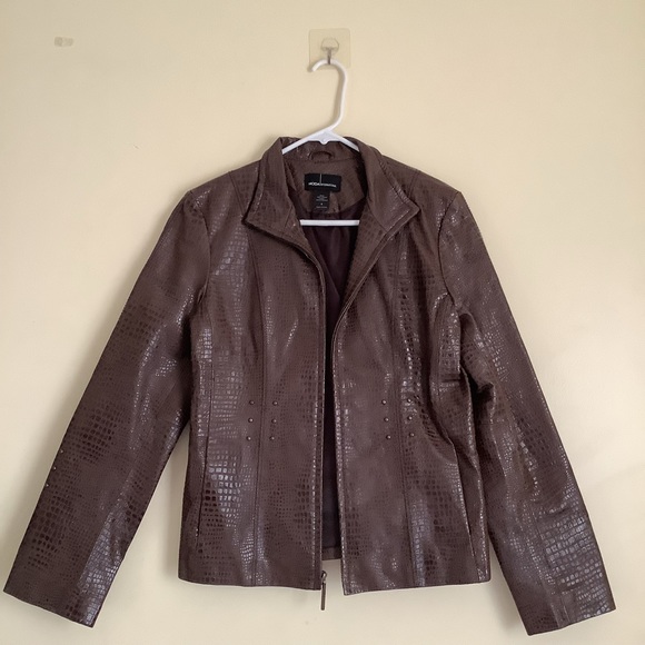 Moda International | Jackets & Coats | Nwot Vs Moda Intl Croc Real ...